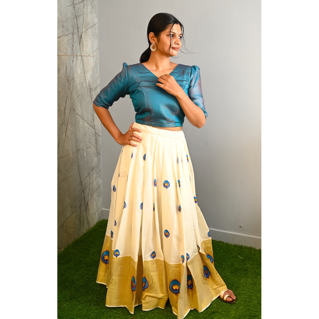 Kerala Pavada And Blouse Look Like