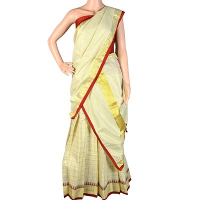 Onam Special Semi Stitched Traditional Half Saree
