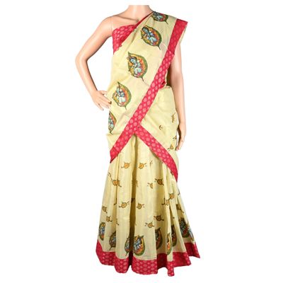 Onam Special Semi Stitched Traditional Half Saree