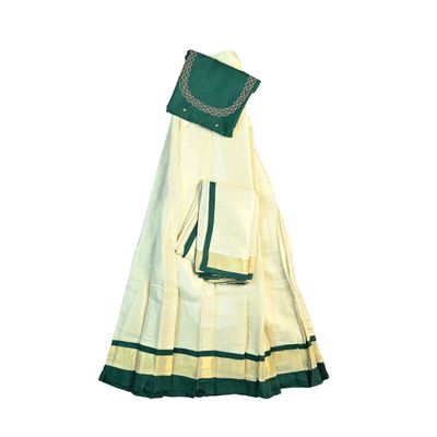 Semi Stitched Dhavani Material