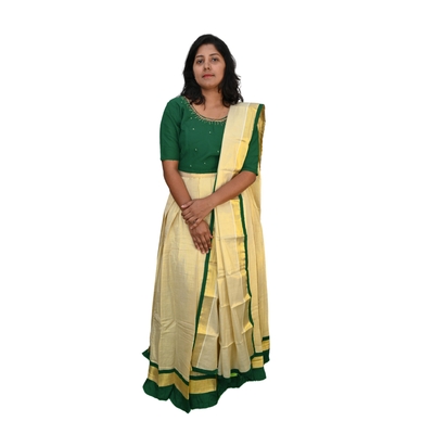 Semi Stitched Dhavani Material