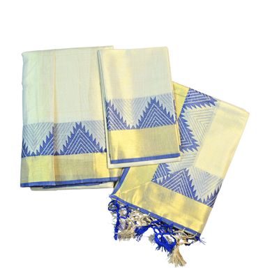 Semi Stitched Kerala Half Saree Onam Collection