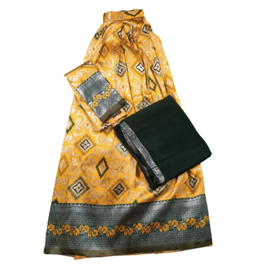 Semi Stitched Printed Davani Set