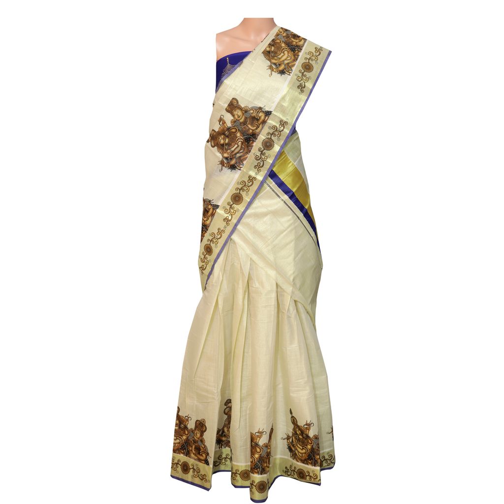 Semi Stitched Mural Print Davani Material