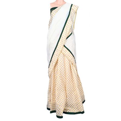 Semi Stitched Kasavu Half Saree